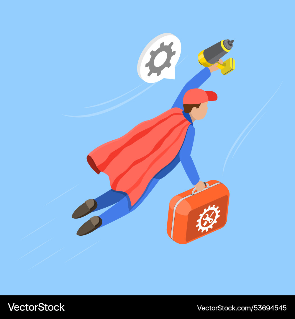 3d isometric flat of excellent Royalty Free Vector Image