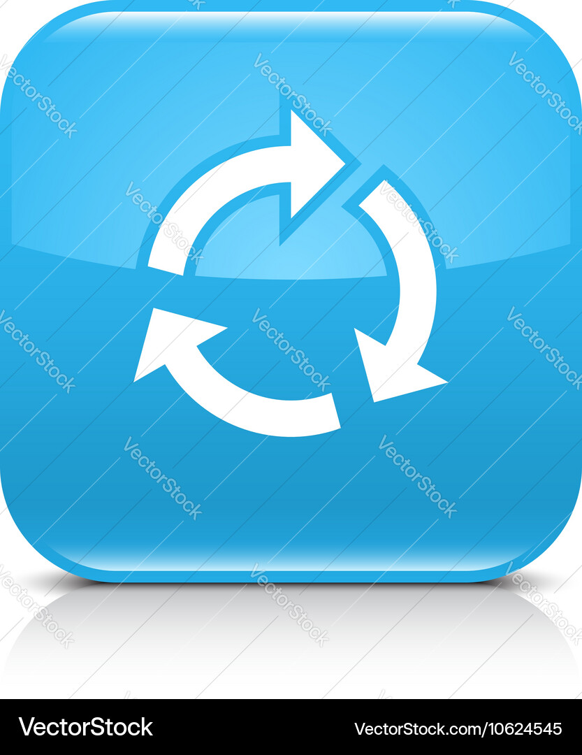 Blue arrow repeat reload refresh rotation sign Vector Image Blue arrow repeat reload refresh rotation sign Vector Image