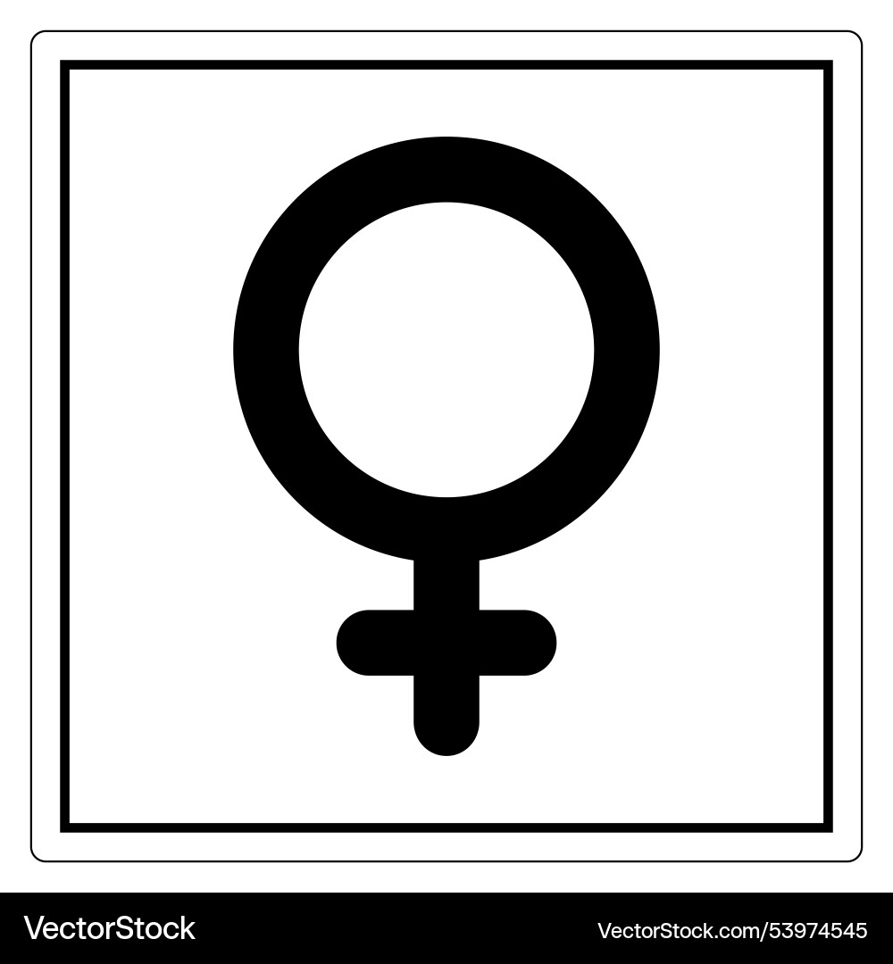 Female gender symbol for representation Royalty Free Vector