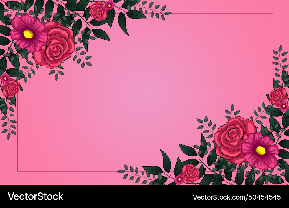Floral pink background design Royalty Free Vector Image