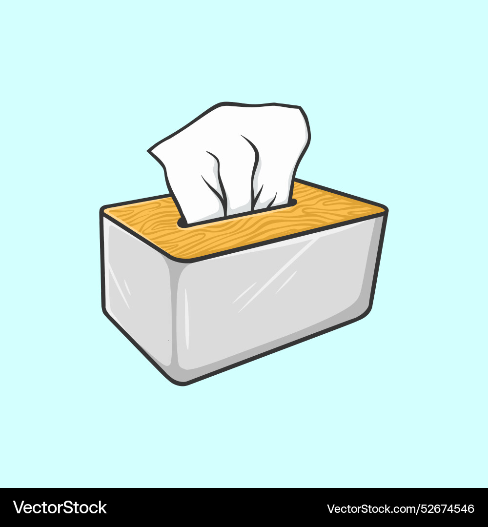 Aesthetic tissue holder cartoon Royalty Free Vector Image