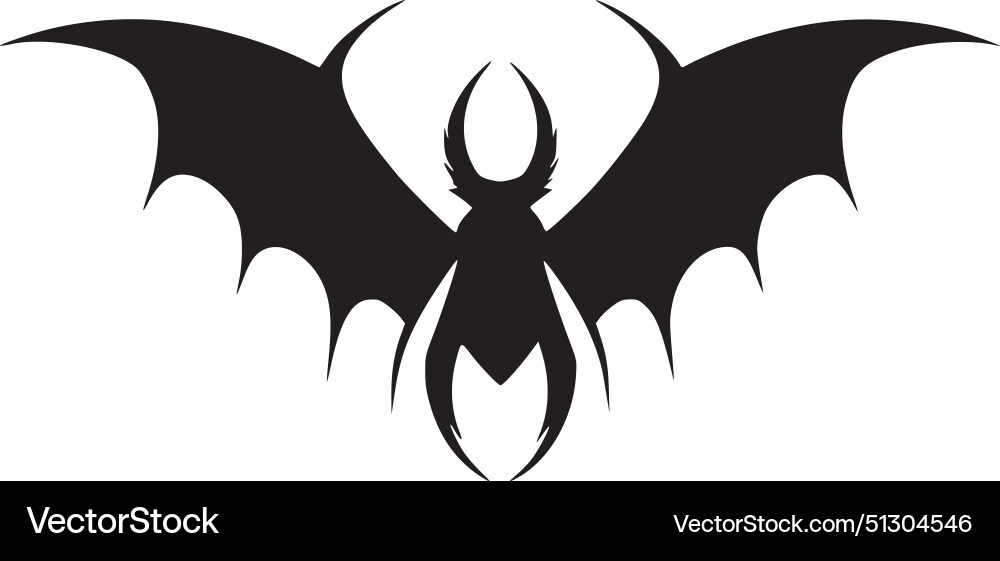 Bat - black and white isolated icon Royalty Free Vector