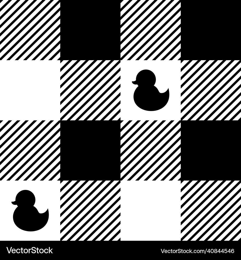 Black and White Gingham Check Pattern Royalty Free Vector