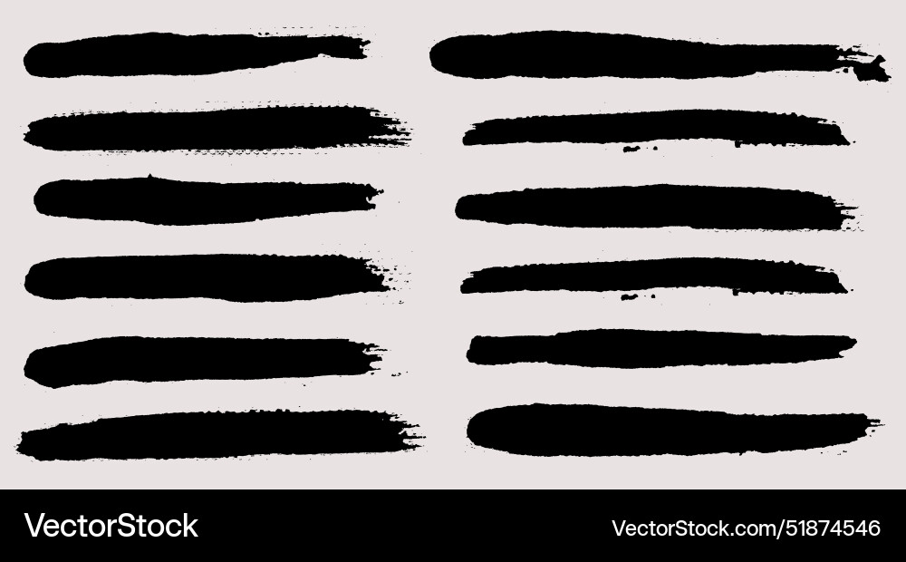 Brush strokes set of text boxes Royalty Free Vector Image