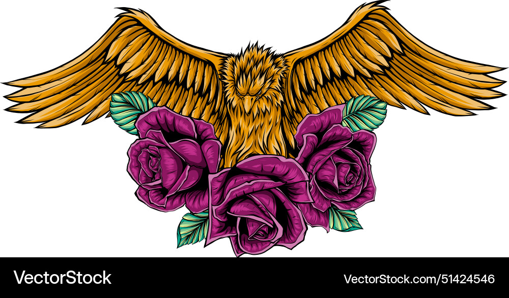 Hand draw of eagle design Royalty Free Vector Image