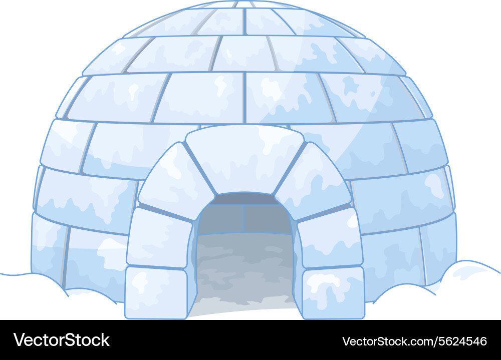 Igloo Royalty Free Vector Image - VectorStock