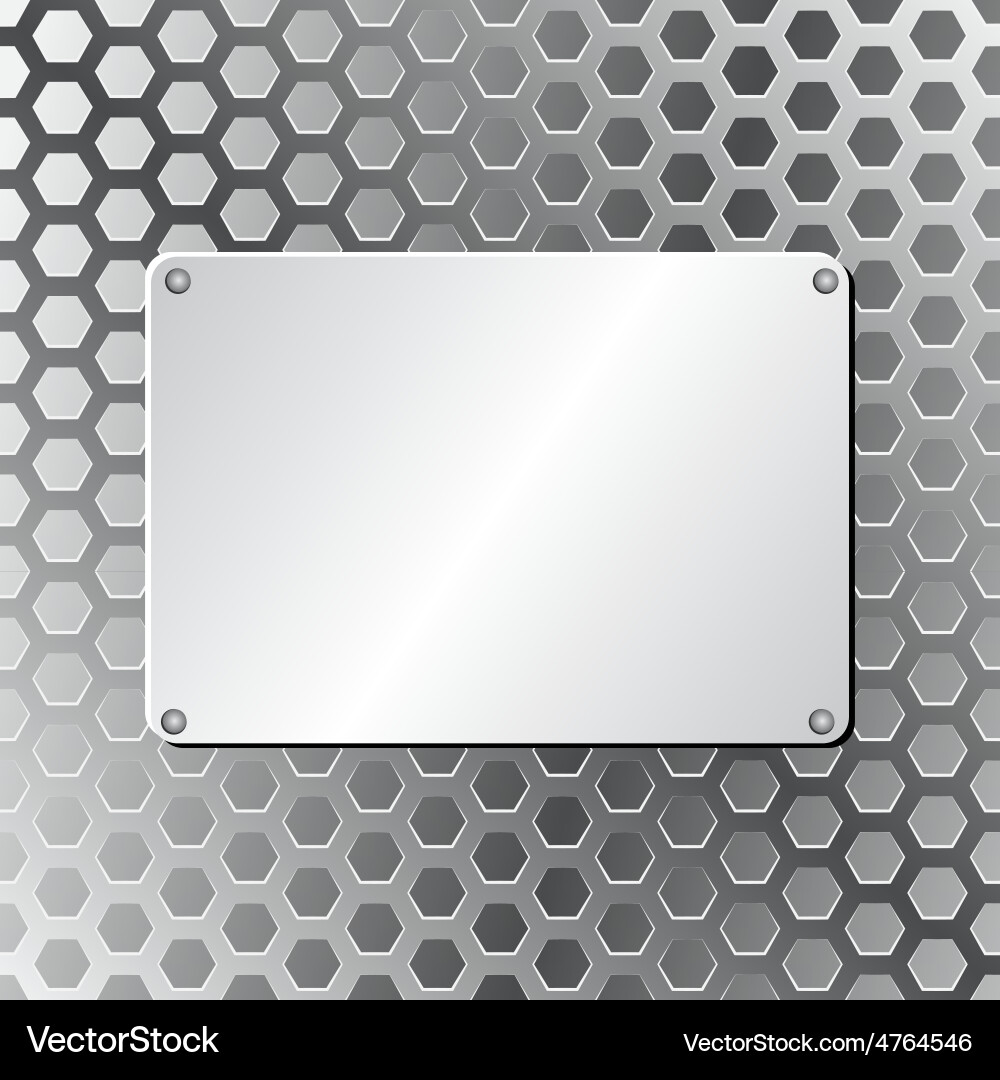 Metal plaque on truss background Royalty Free Vector Image