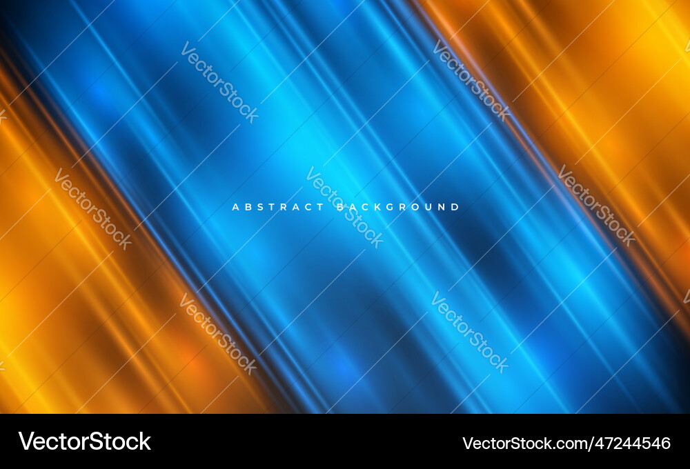 Orange and blue abstract background with glowing Vector Image