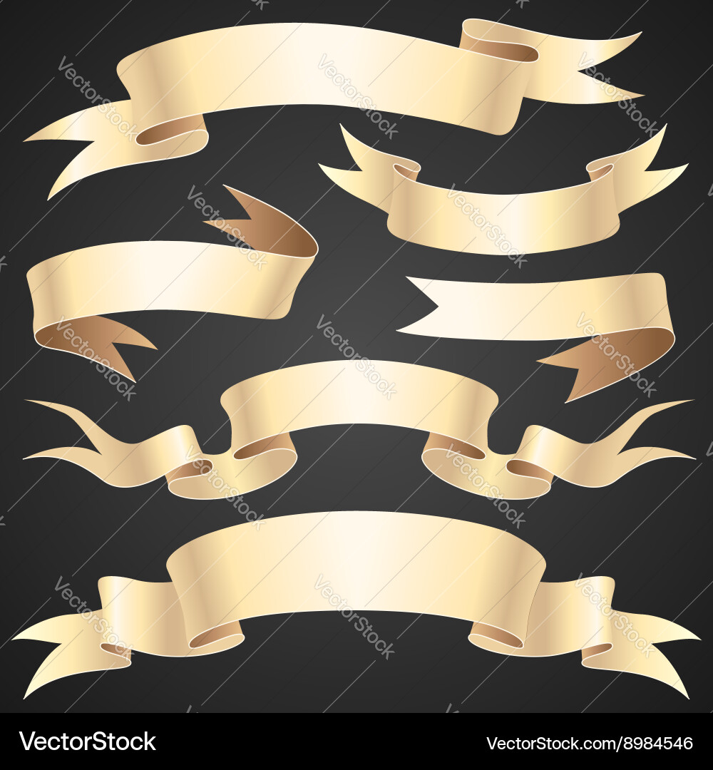 Ribbons paper set Royalty Free Vector Image - VectorStock