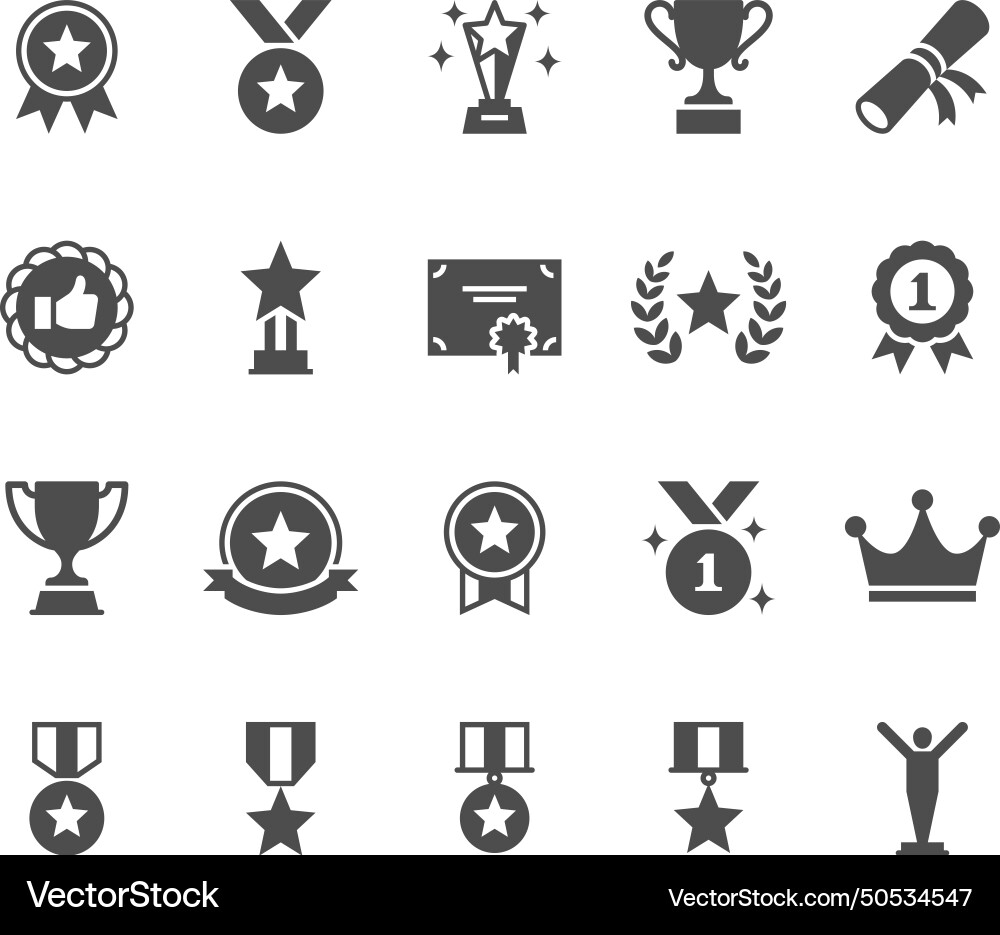 Award flat icons Royalty Free Vector Image - VectorStock