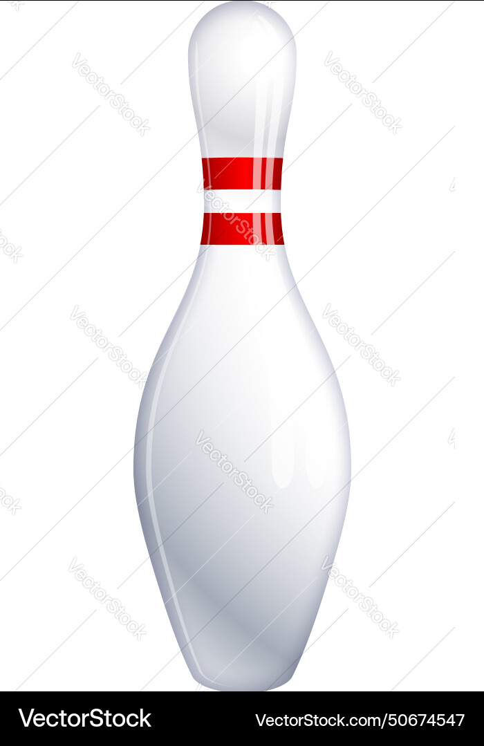 Classic simple realistic ten pin bowling Vector Image