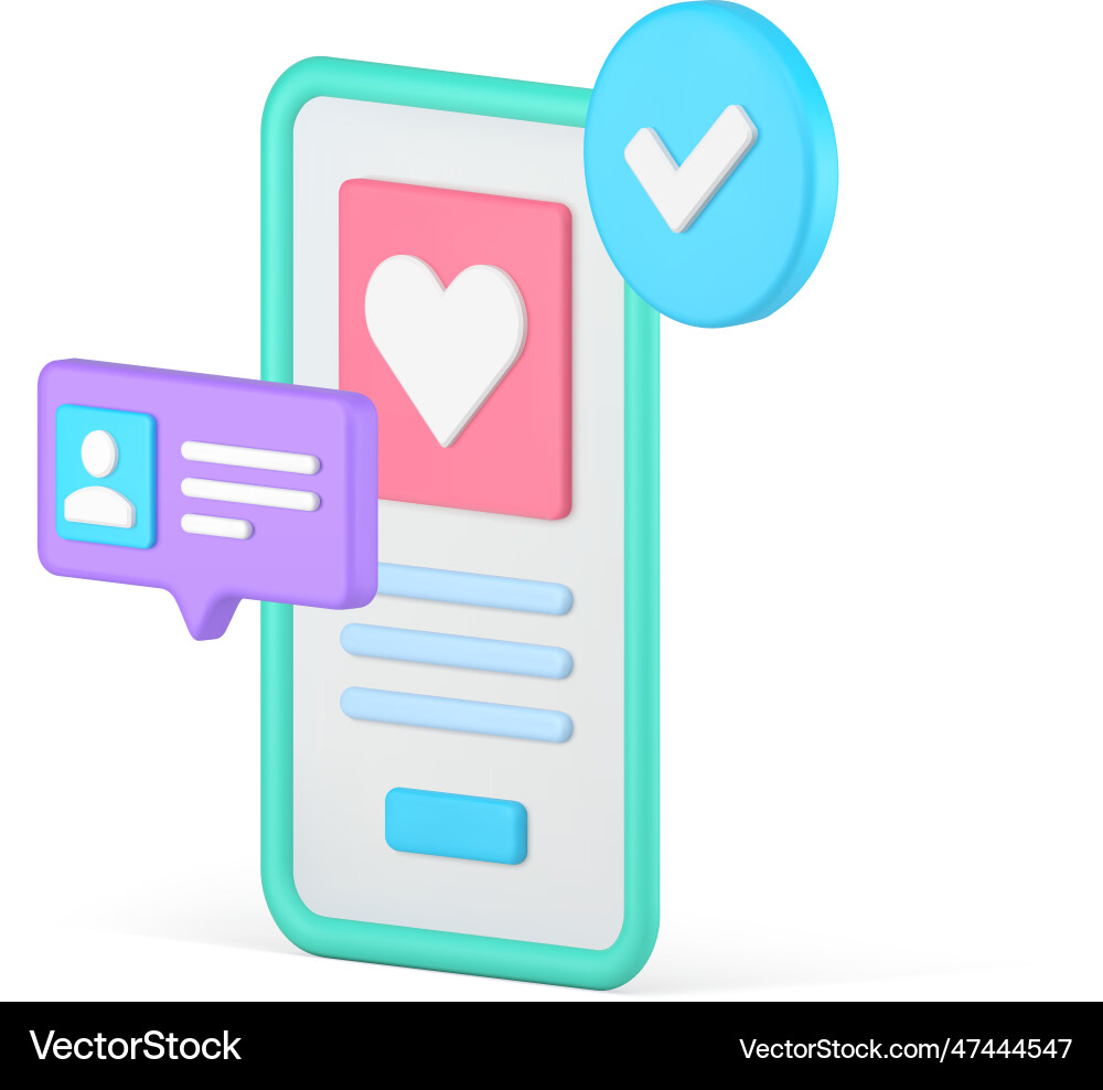 Dating app user success authorization homepage Vector Image Dating app user success authorization homepage Vector Image