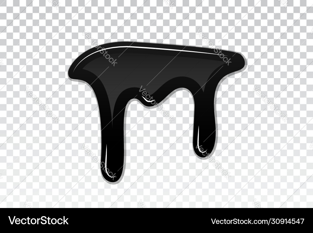 Drip paint 3d ink stain drop melt liquid Vector Image