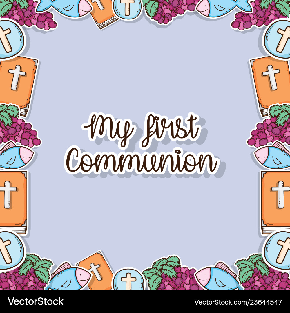 First Communion Background - Traditional Vector Image