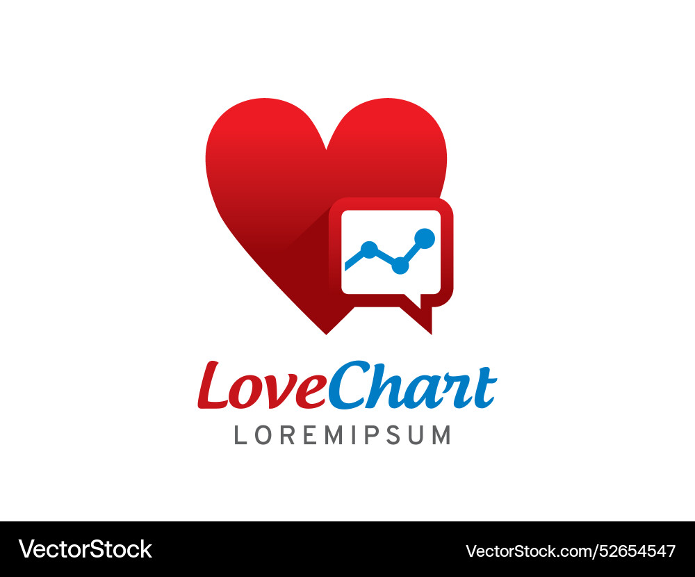 Love chat logo symbol or icon template Royalty Free Vector