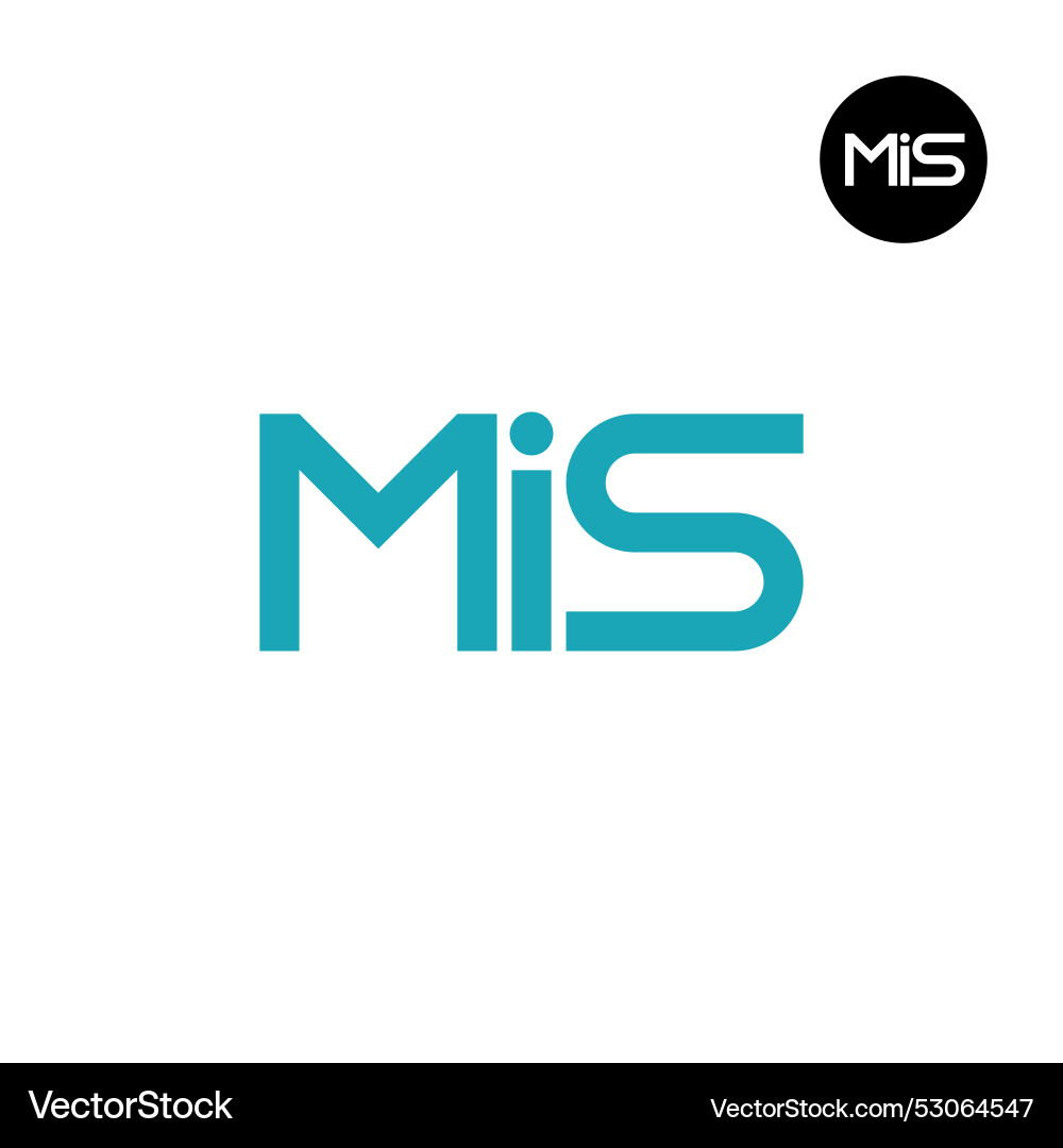 Mis logo letter monogram design Royalty Free Vector Image