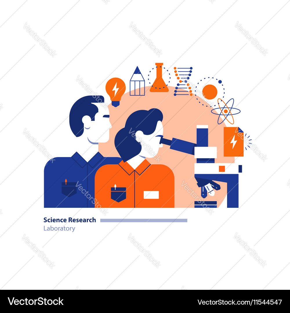 Science lab scientific research laboratory man Vector Image
