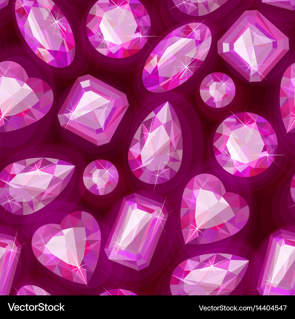 Seamless sparkling gems Royalty Free Vector Image
