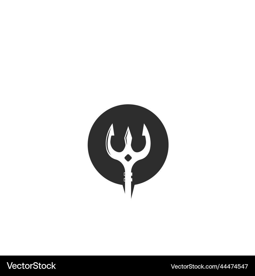 Trident template icon design Royalty Free Vector Image