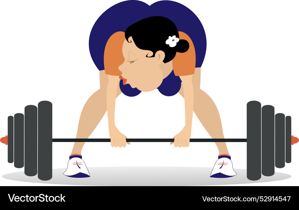 Young woman weightlifter Royalty Free Vector Image