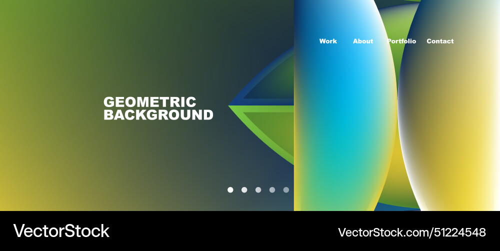 Abstract geometric shapes web design page Vector Image