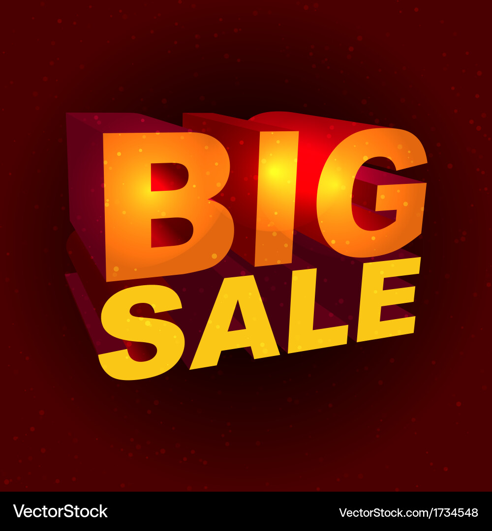 Big sale label Royalty Free Vector Image - VectorStock