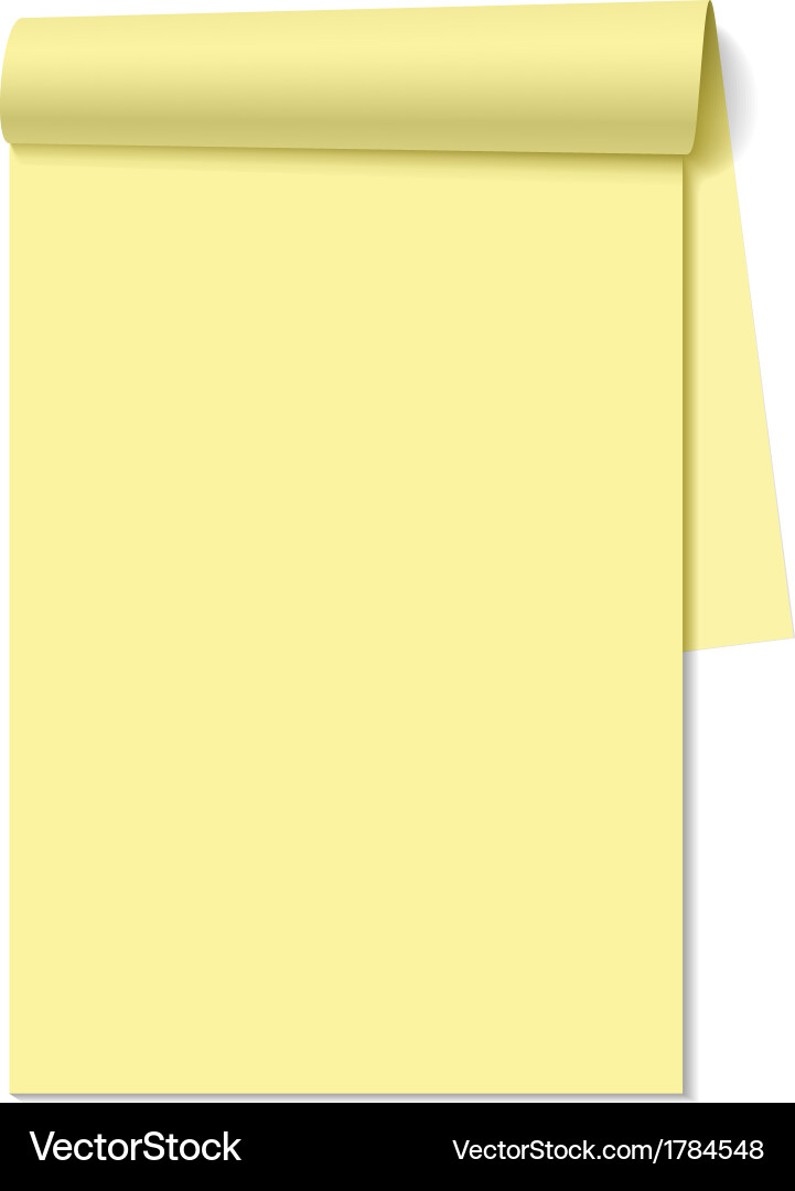 Blank notepad notebook Royalty Free Vector Image