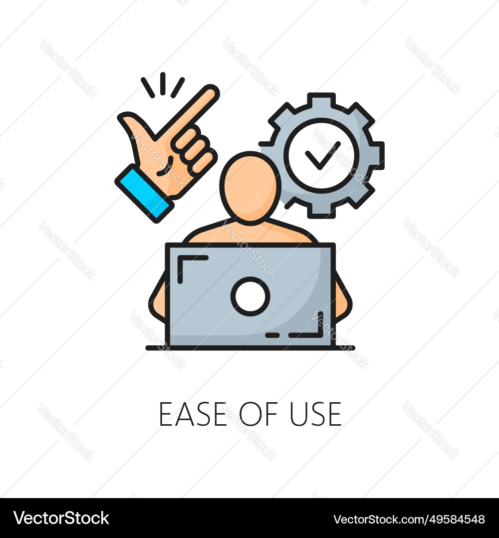 Easy of use cms content management system icon Vector Image