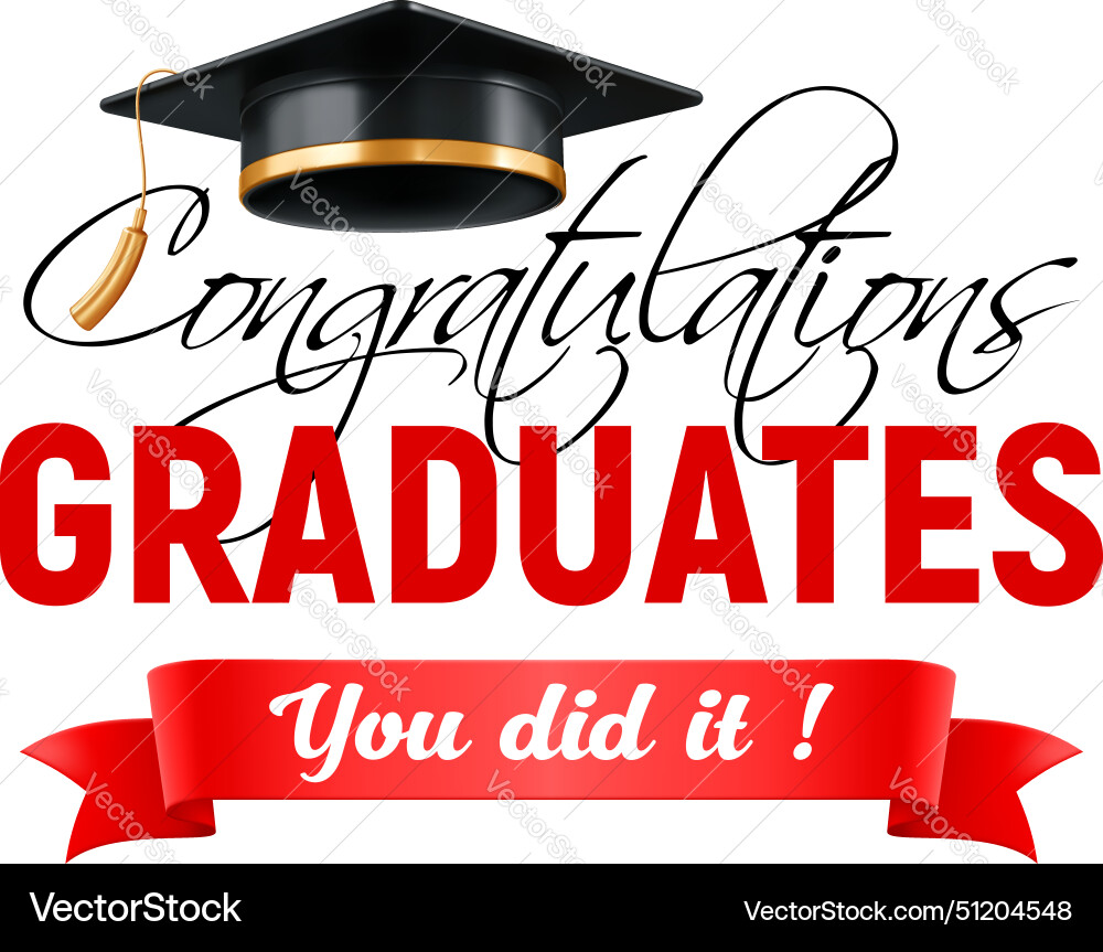 Graduation Celebration 2024 Royalty Free Vector Image