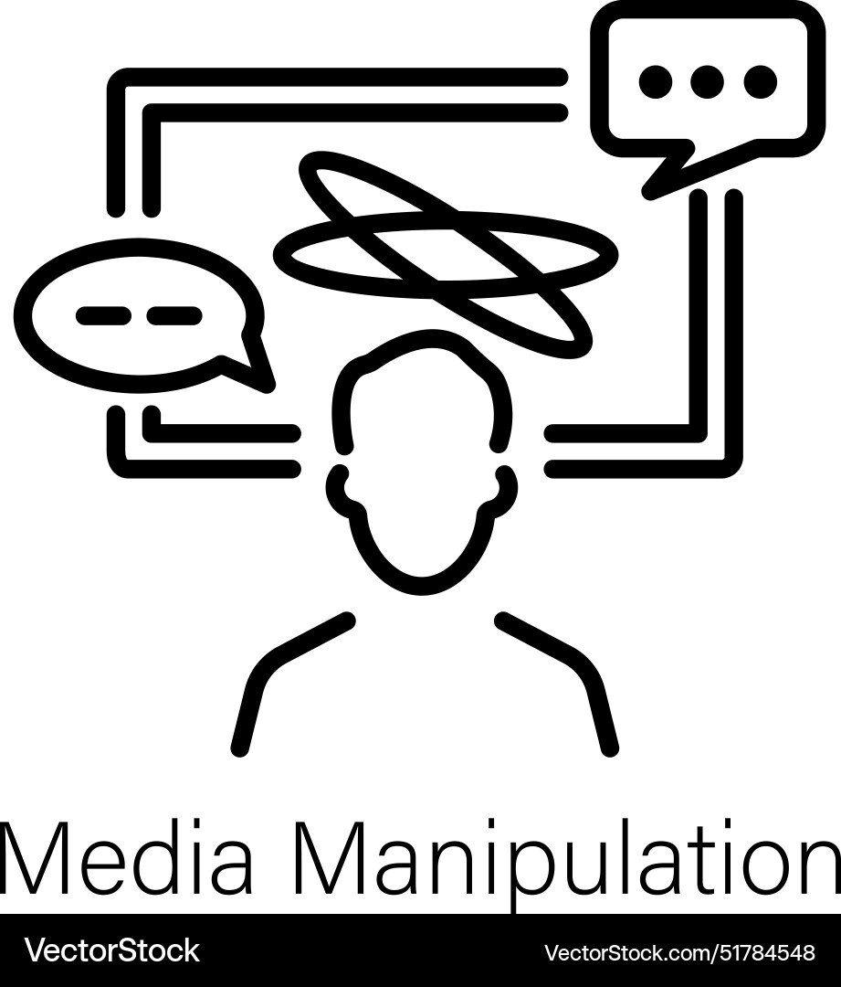 Media manipulation Royalty Free Vector Image - VectorStock