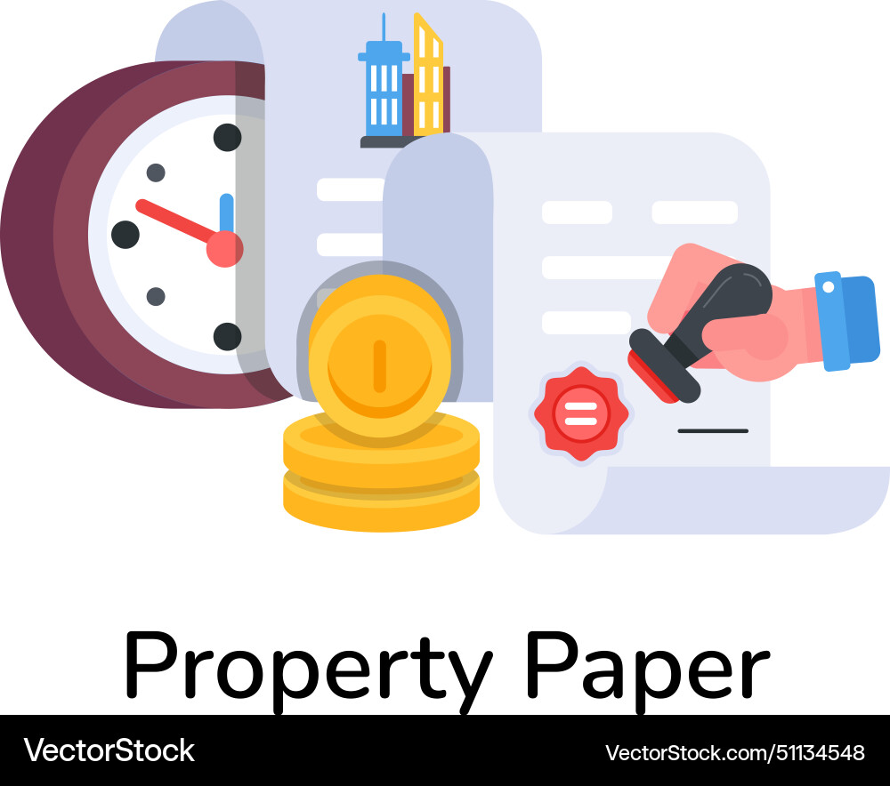 Property paper Royalty Free Vector Image - VectorStock
