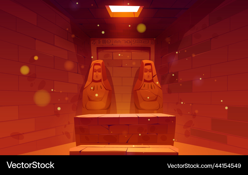 Ancient egyptian pyramid inside Royalty Free Vector Image