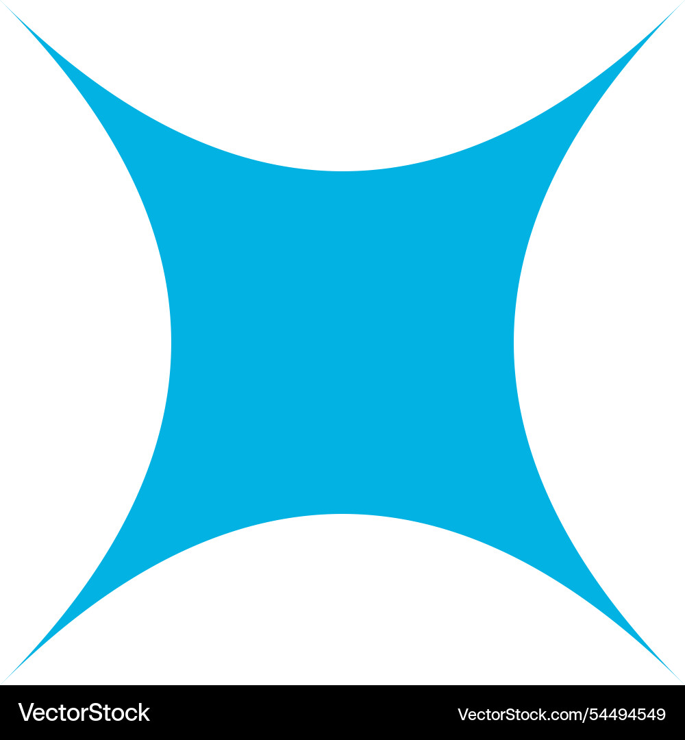 Blue burst shape square form Royalty Free Vector Image