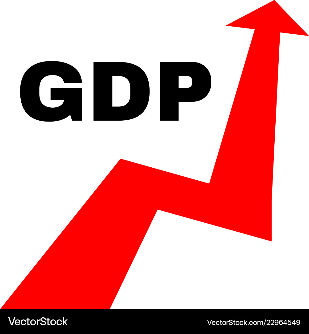 Gdp growth concept Royalty Free Vector Image - VectorStock