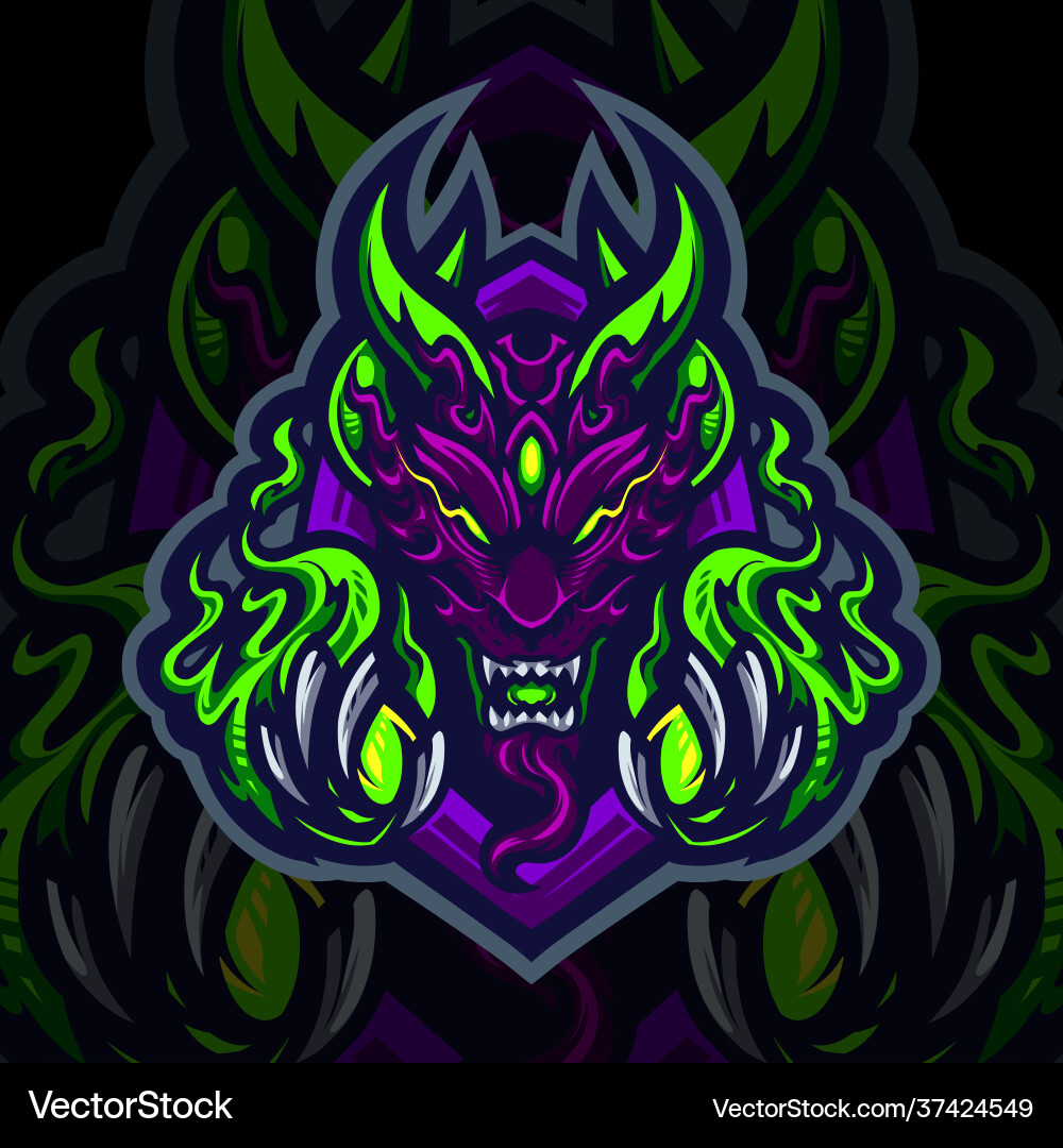 Ghost esport mascot logo design Royalty Free Vector Image