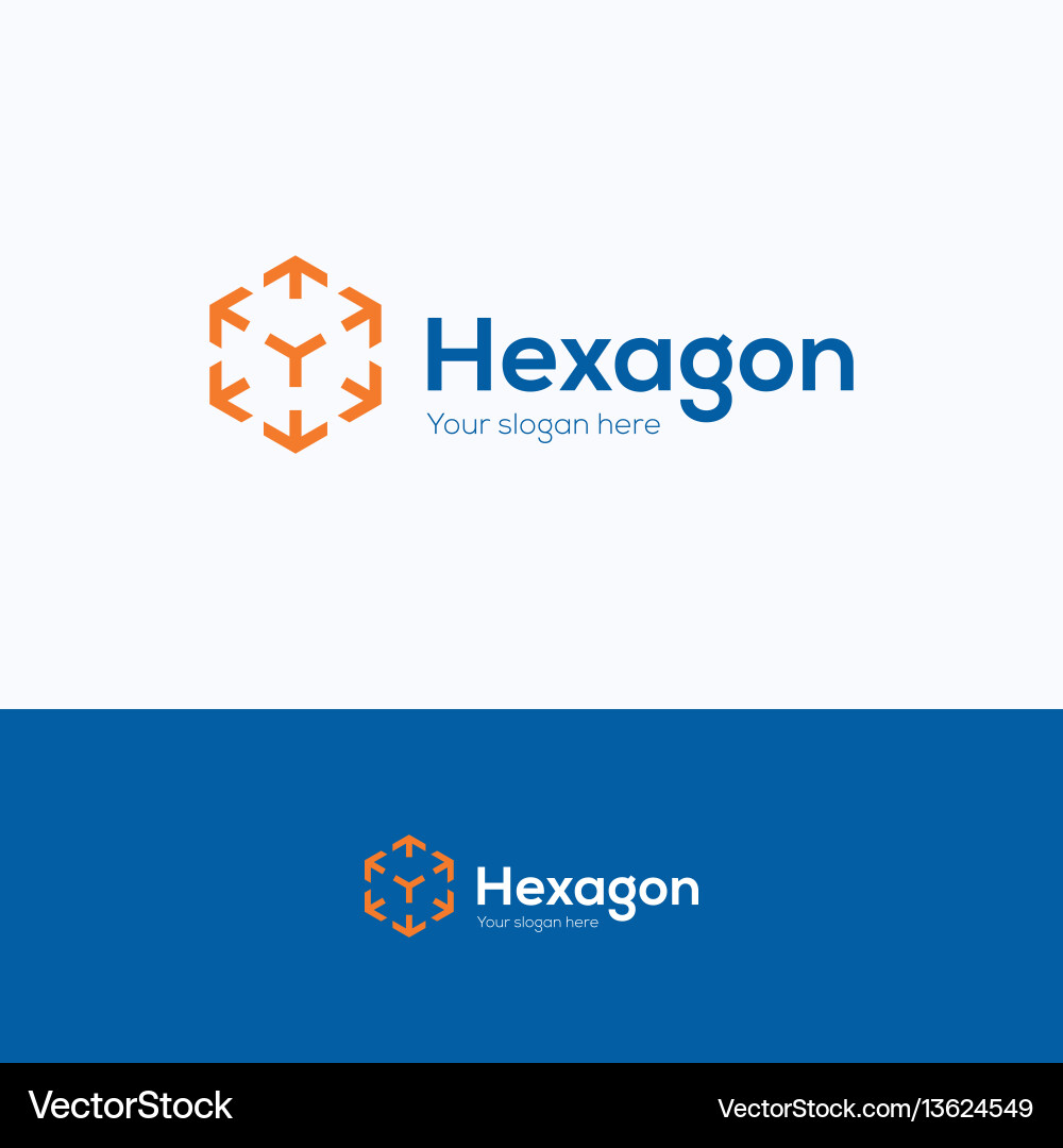 Hexagon Logistics Logo Royalty Free Vector Image