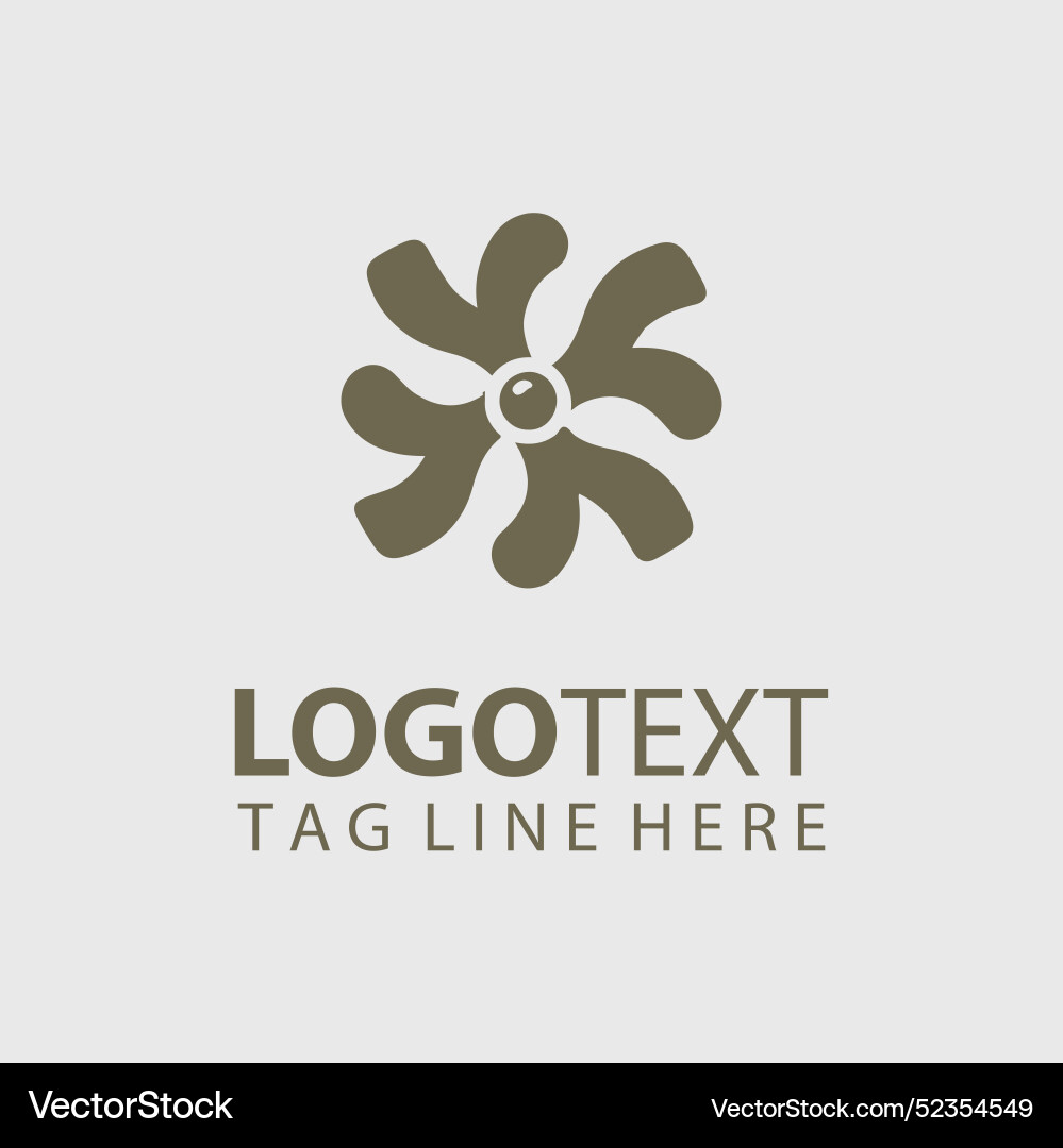 Propeller airplane logo Royalty Free Vector Image