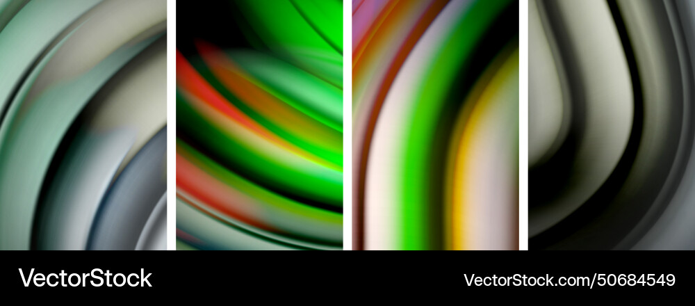 Rainbow style fluid color wave line background Vector Image