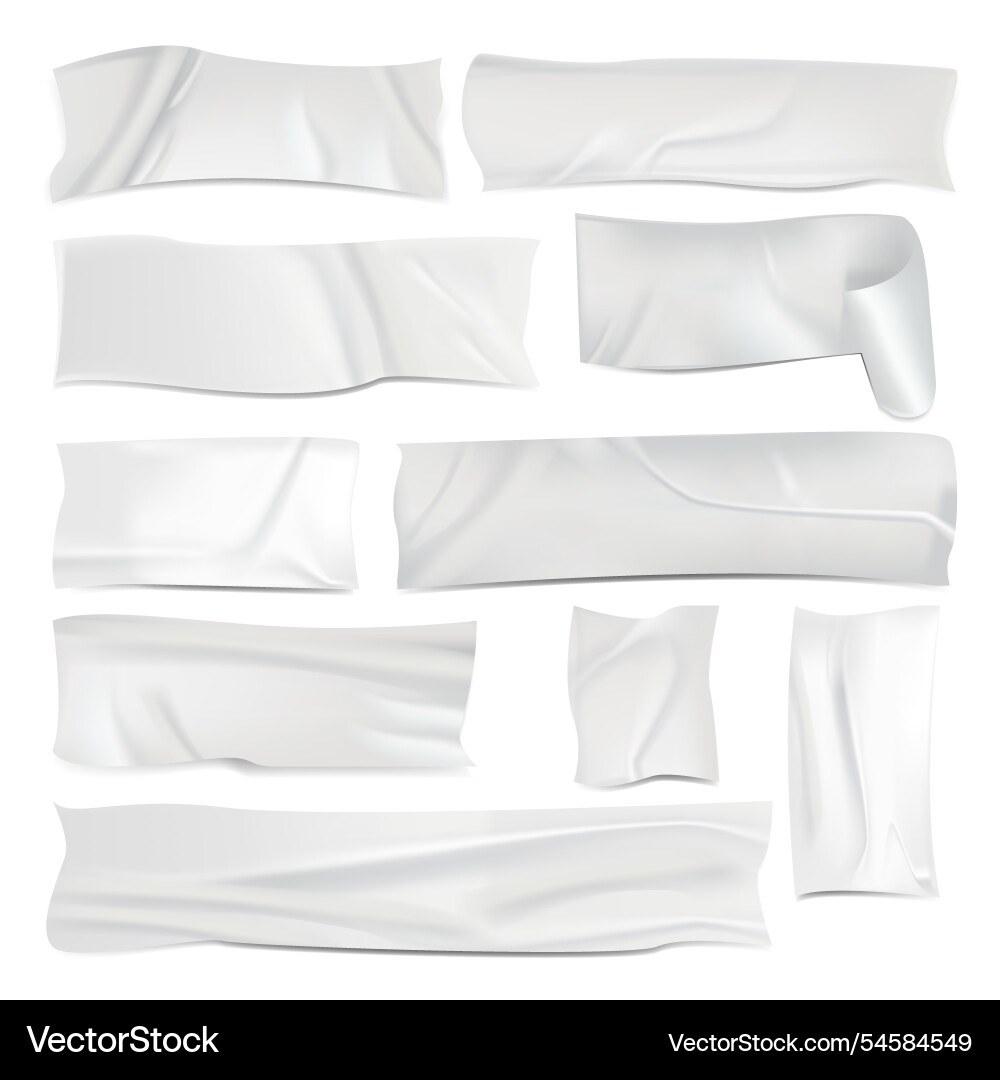 Realistic detailed 3d adhesive tapes set Vector Image