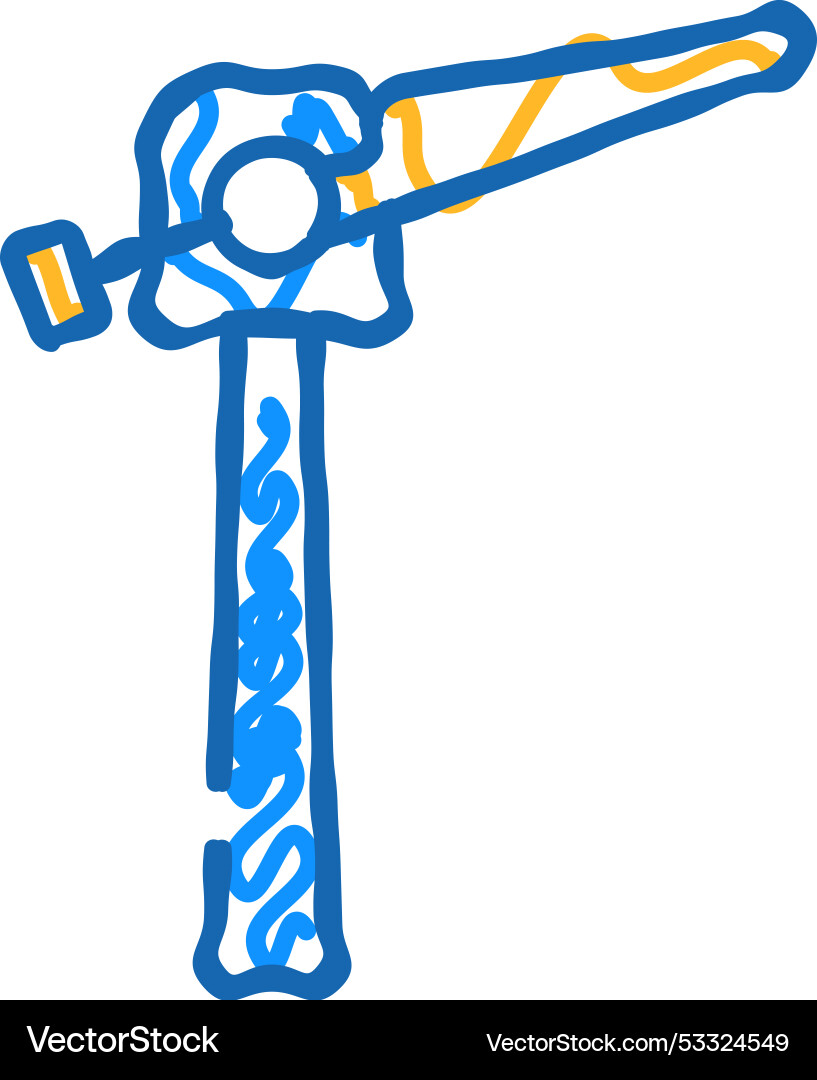 Single wind turbine icon doodle Royalty Free Vector Image