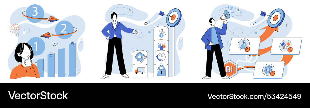 Strategic planning effective management fosters Vector Image