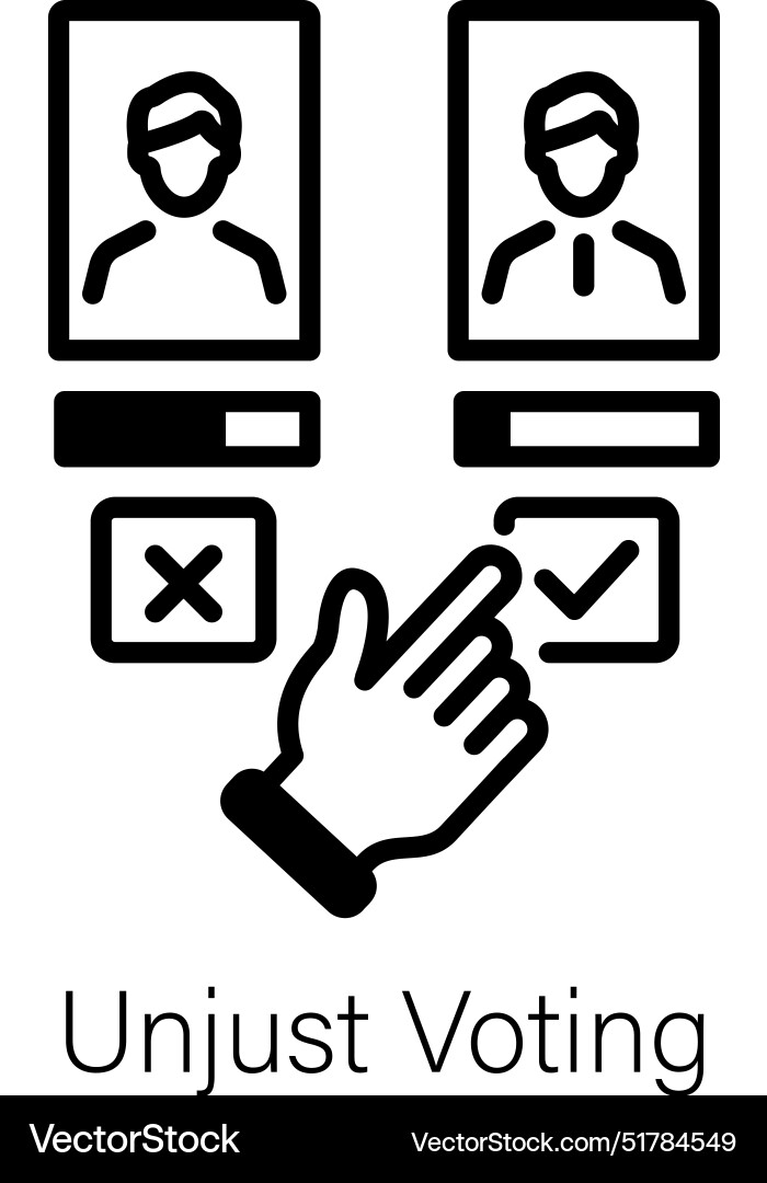Unjust voting Royalty Free Vector Image - VectorStock