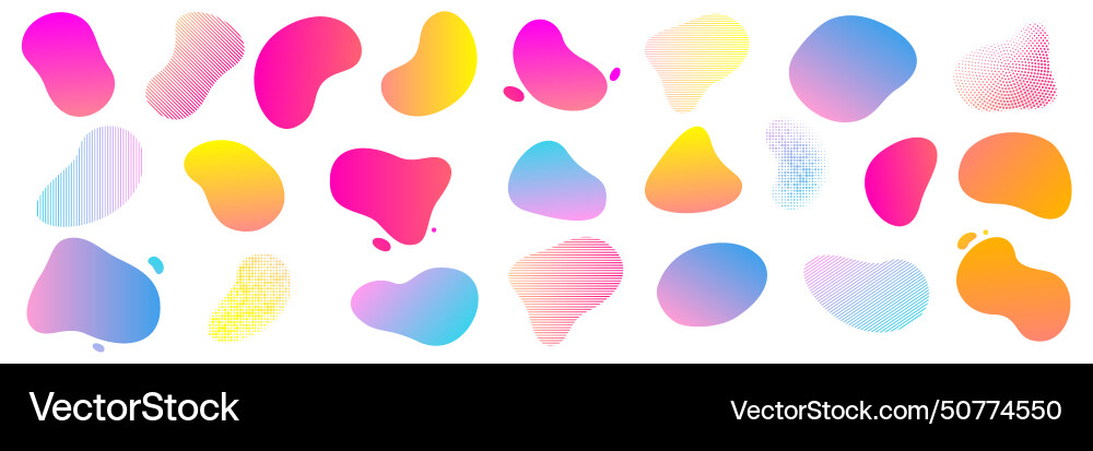 Color shapes organic splash forms Royalty Free Vector Image
