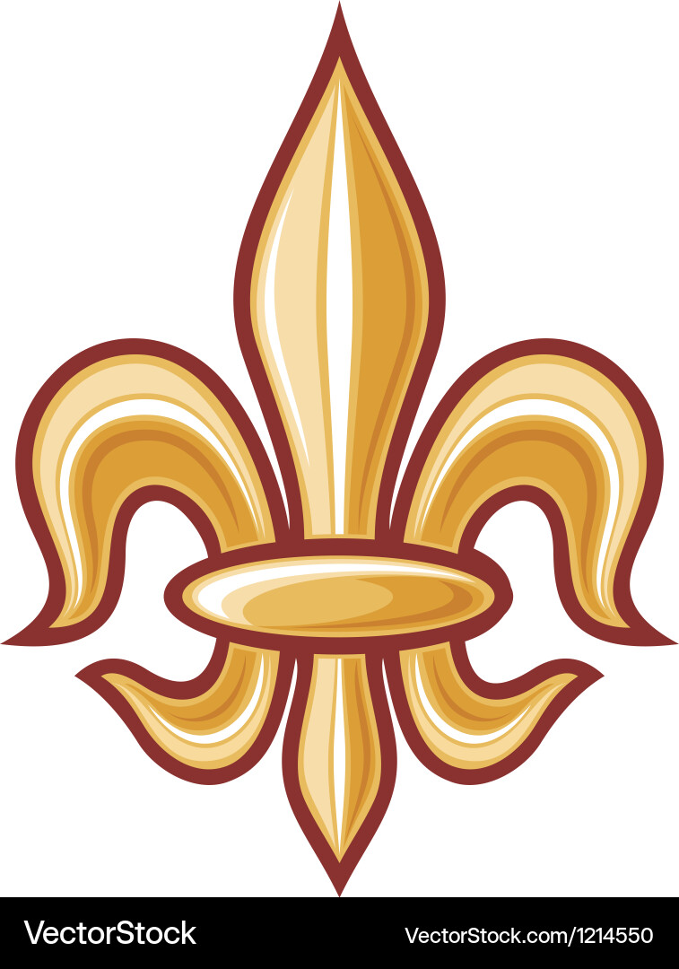 Lily flower - heraldic symbol Royalty Free Vector Image