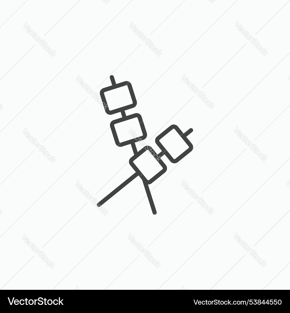 Marshmallow icon set Royalty Free Vector Image