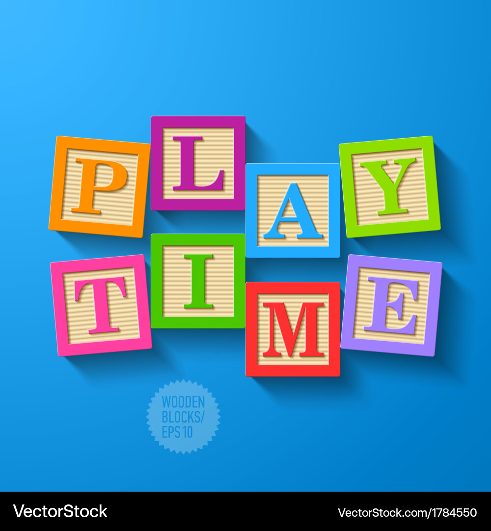 Play time Royalty Free Vector Image - VectorStock