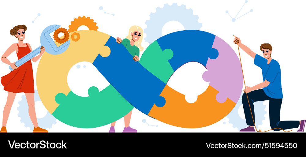 Process lean manufacturing Royalty Free Vector Image