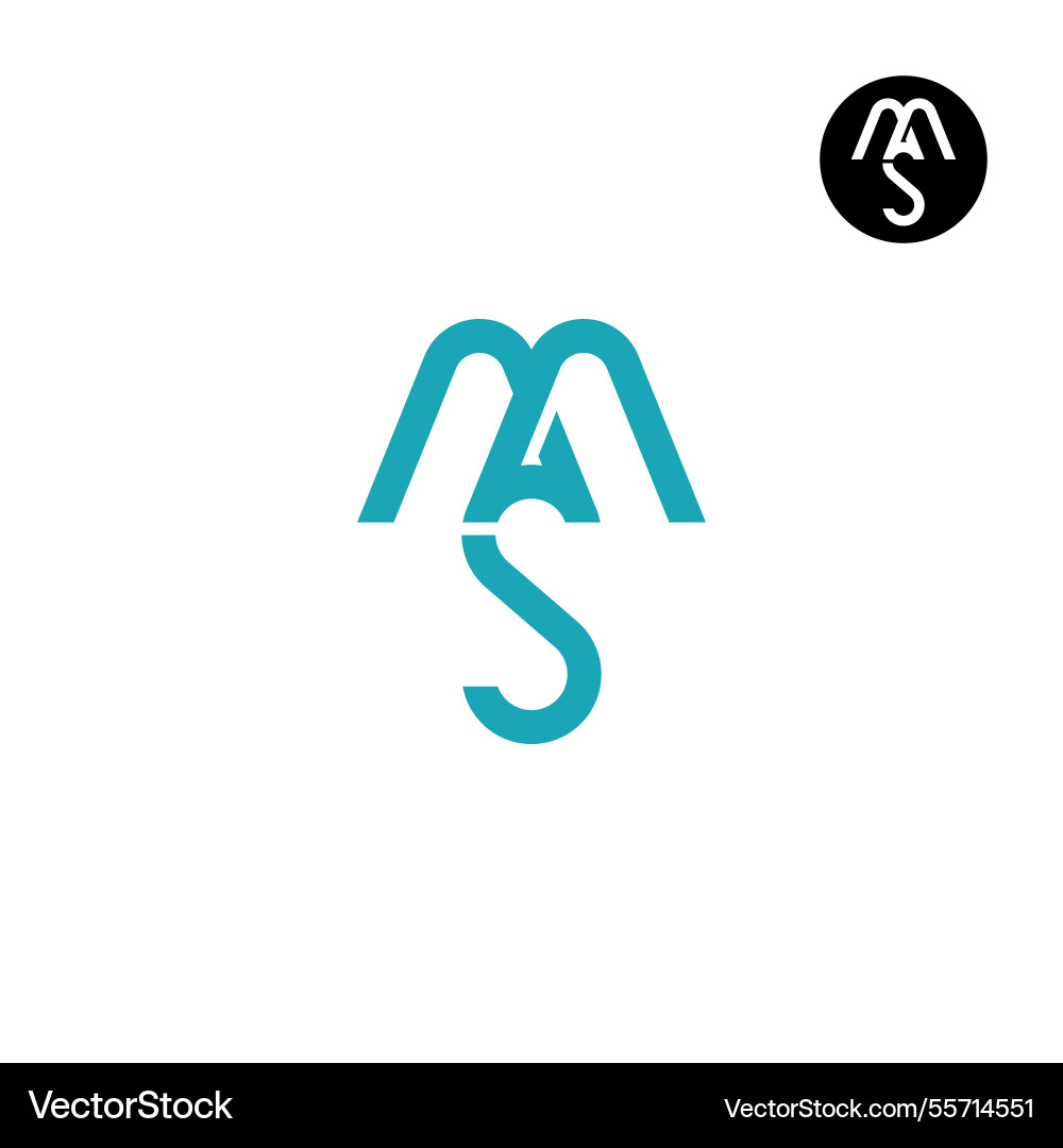 Aas logo letter monogram design Royalty Free Vector Image