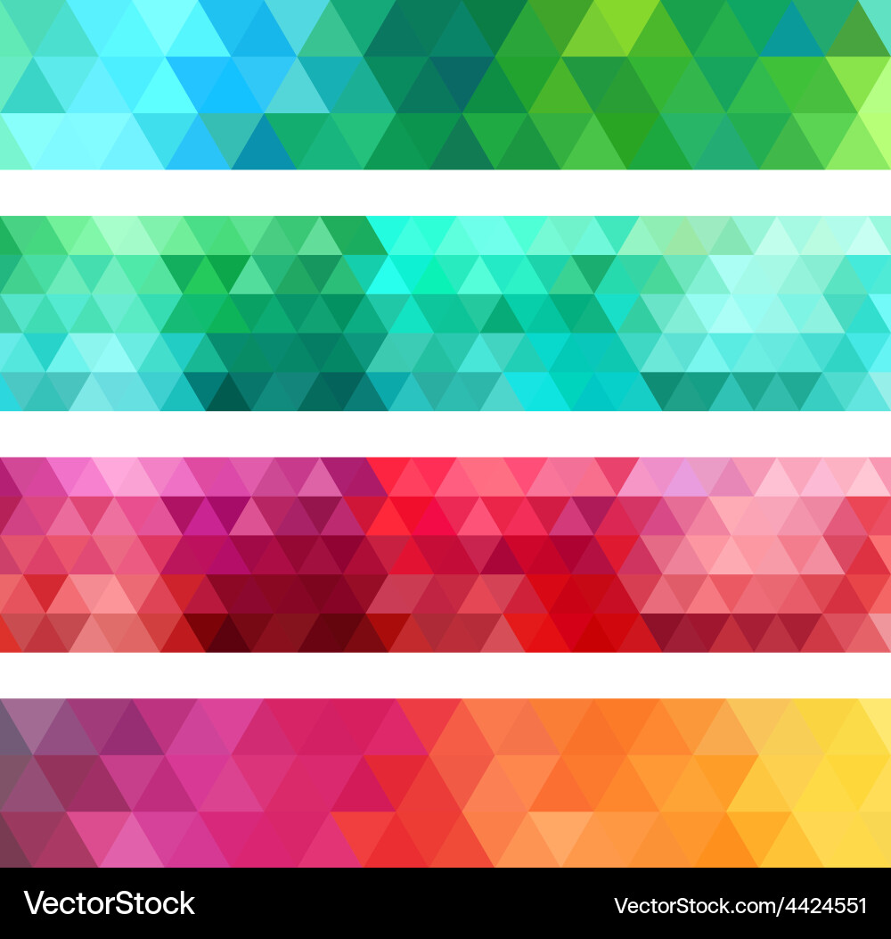 Abstract Geometric Banner Set Royalty Free Vector Image