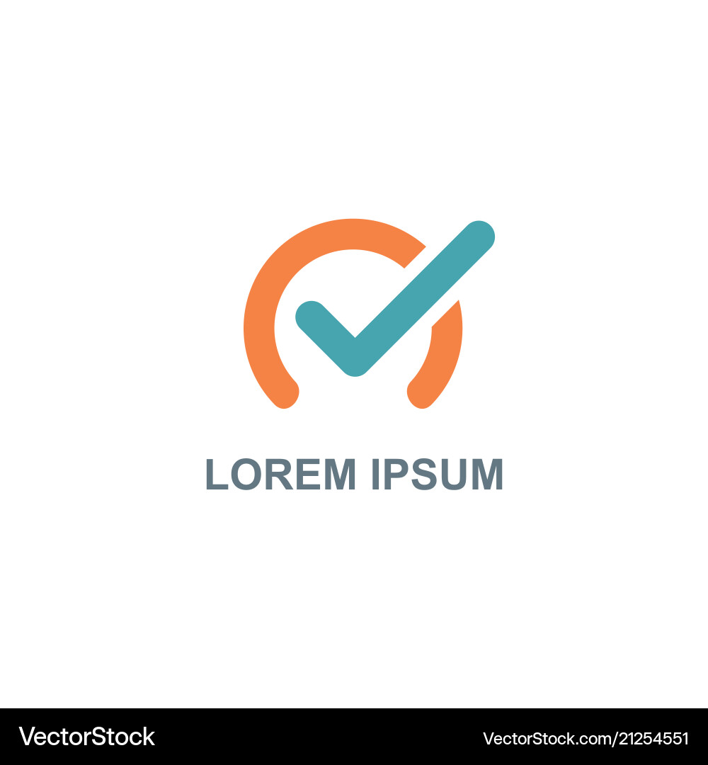 Check mark logo Royalty Free Vector Image - VectorStock